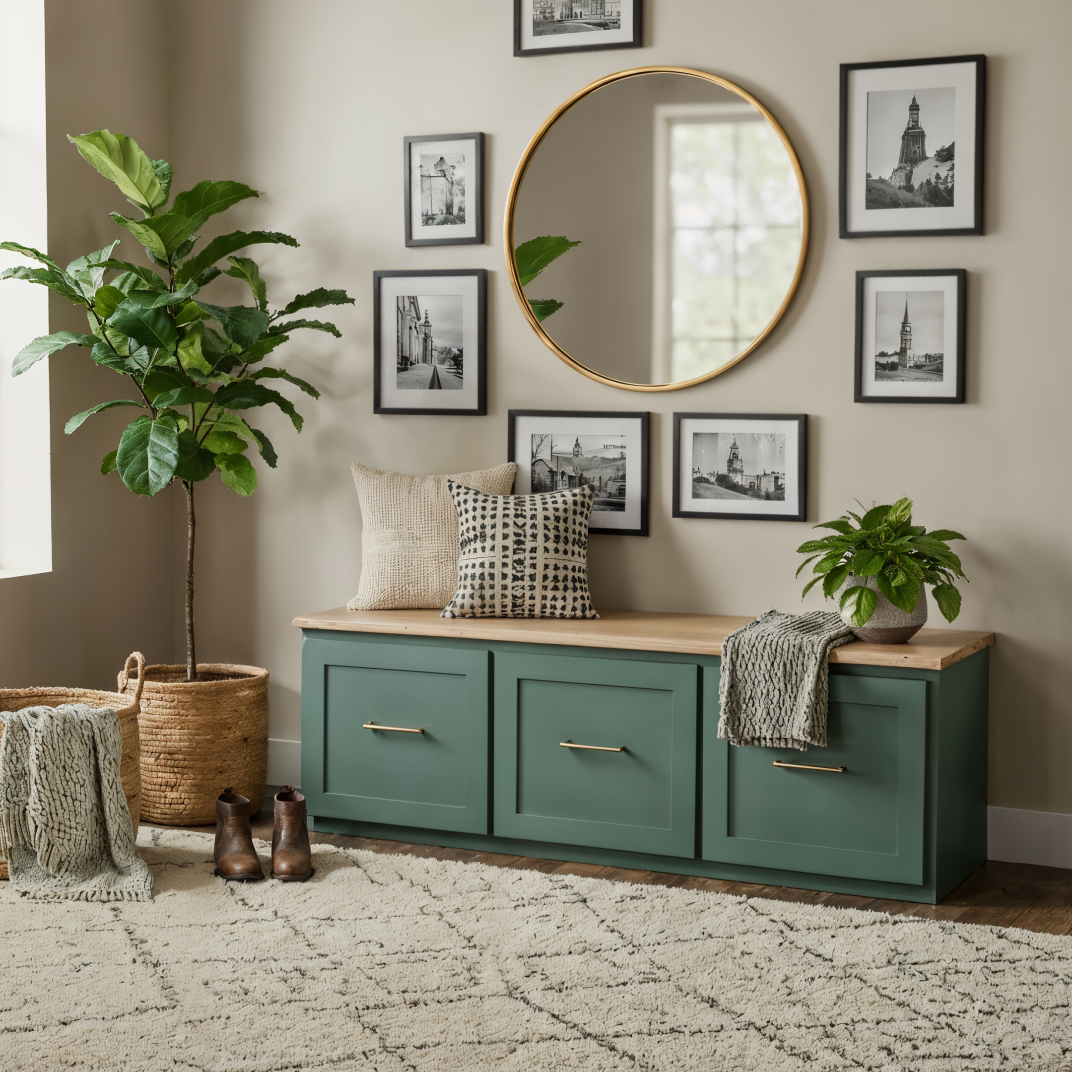 Whisper Nook || Triple-Drawer Bench – The Mudroom Company